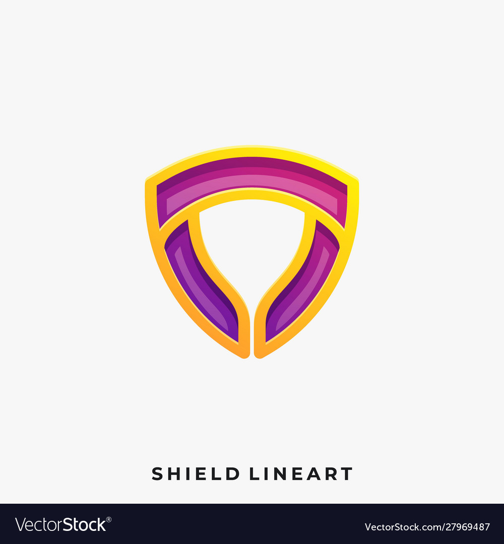 Shield security template Royalty Free Vector Image