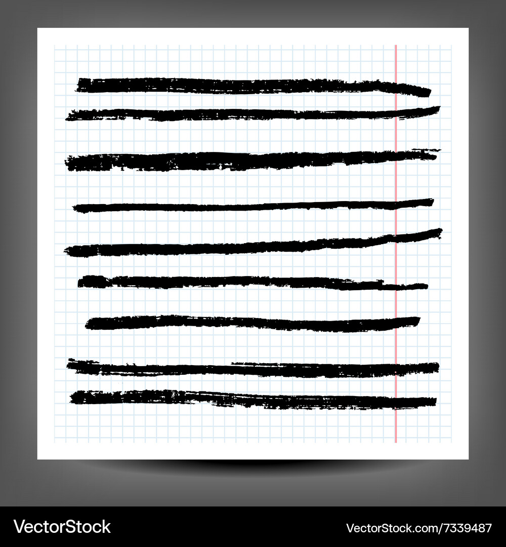 Various set of charcoal lines over Royalty Free Vector Image