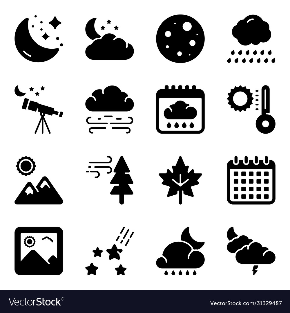 Weather prediction solid Royalty Free Vector Image
