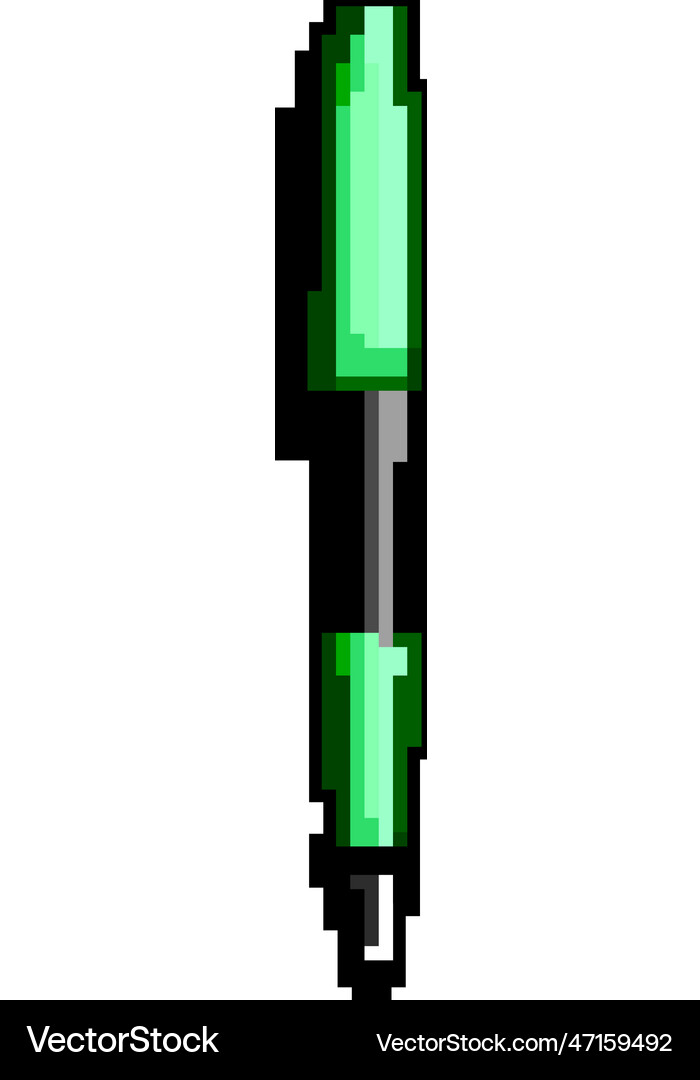 Business pen game pixel art Royalty Free Vector Image