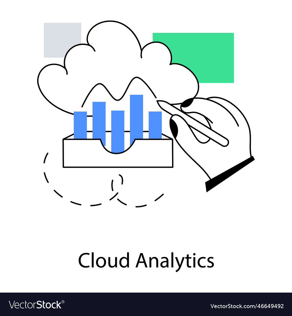 Cloud analytics Royalty Free Vector Image - VectorStock