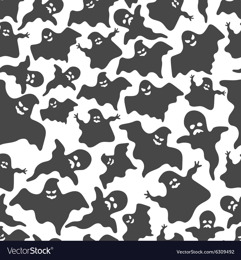 Cute Ghost Pattern Royalty Free Vector Image - VectorStock