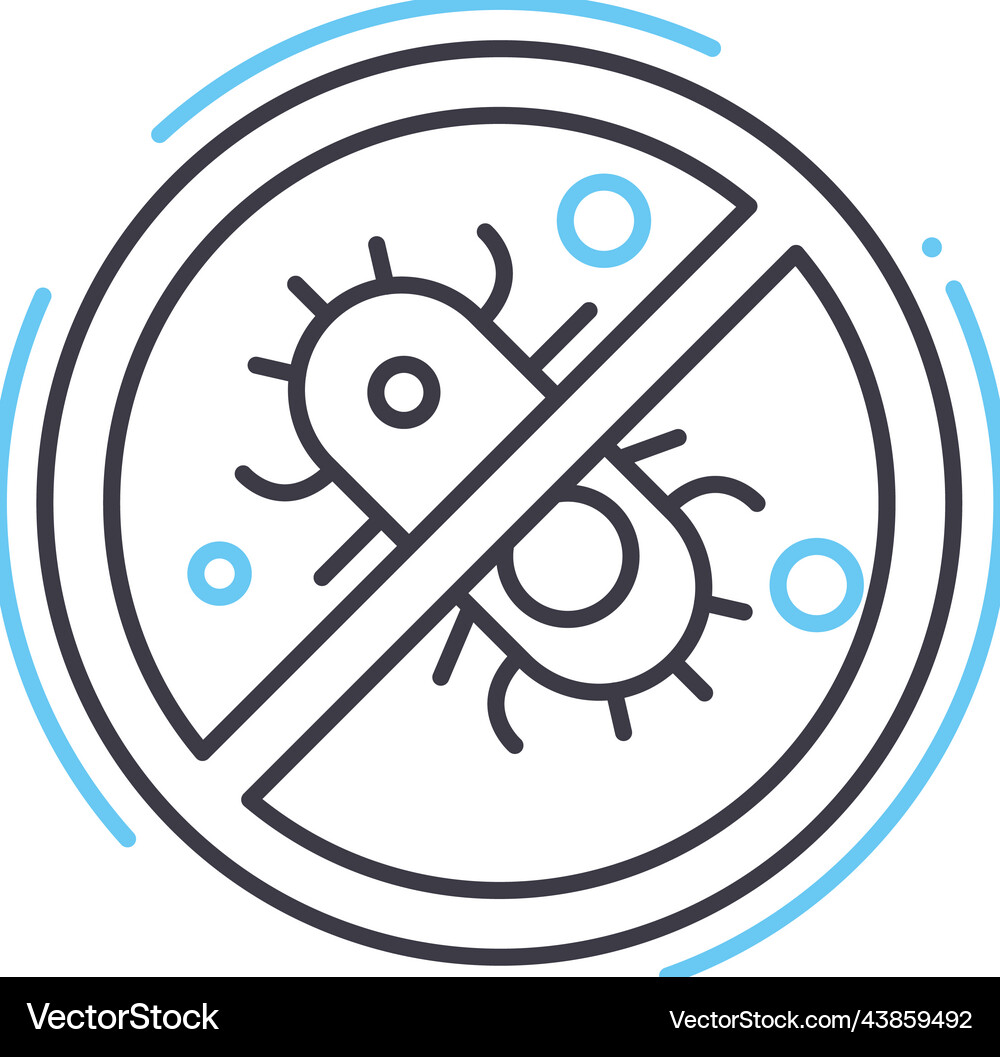 Fever line icon outline symbol Royalty Free Vector Image