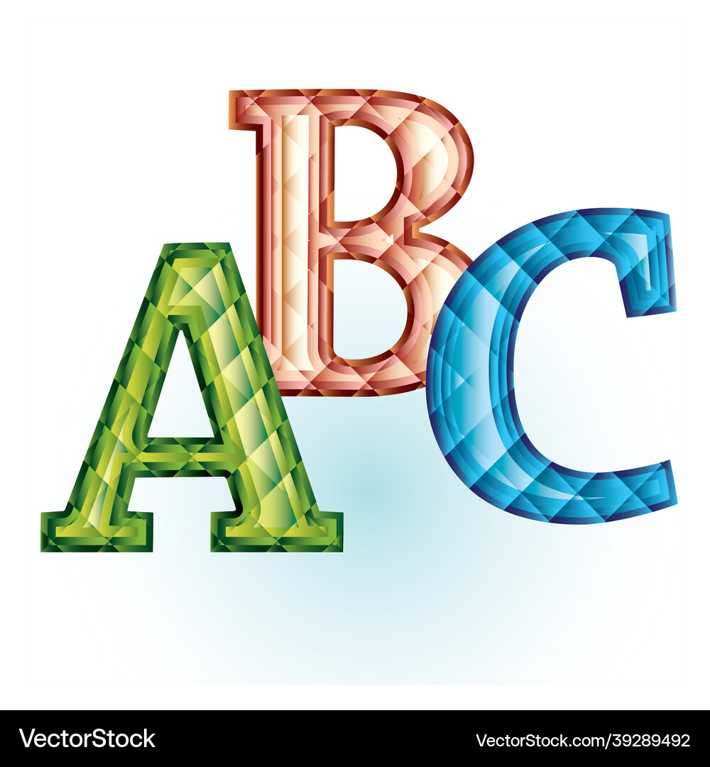 Graphic creative line alphabet symbol in a set Vector Image
