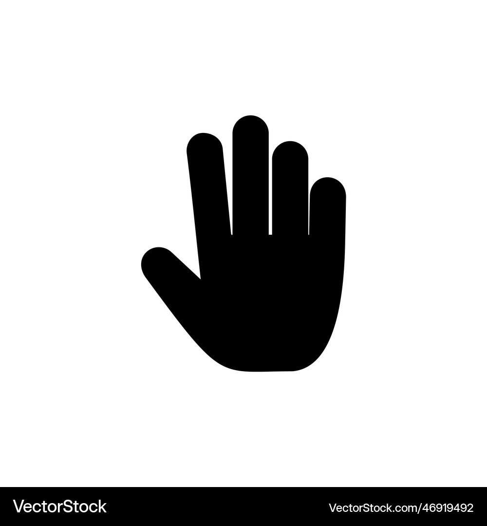 Hand icon hand symbols palm Royalty Free Vector Image