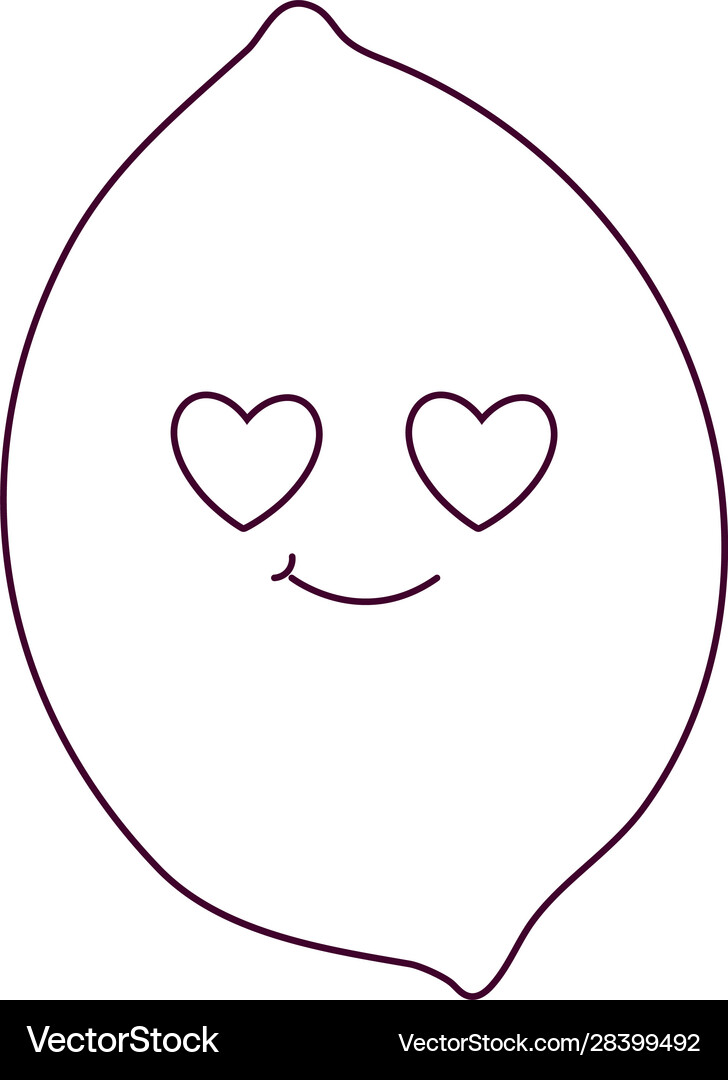 Kawaii lemon cartoon design Royalty Free Vector Image