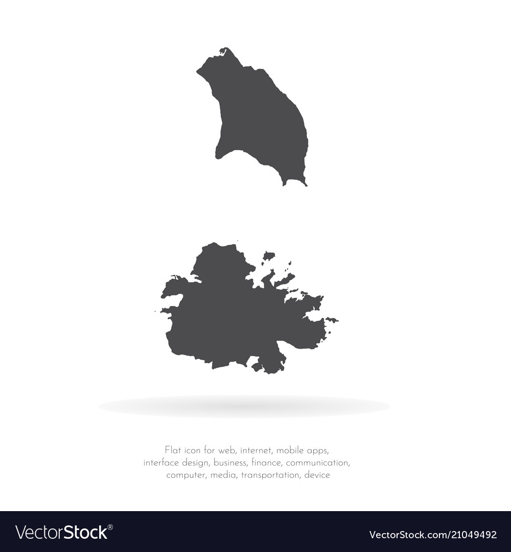 Map antigua and barbuda isolated Royalty Free Vector Image Map antigua and barbuda isolated Royalty Free Vector Image