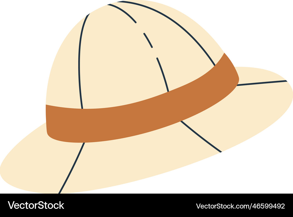 Outdoor sun tourist hat Royalty Free Vector Image