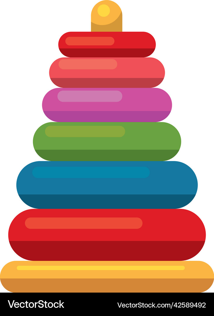 Pile of plastic rings Royalty Free Vector Image