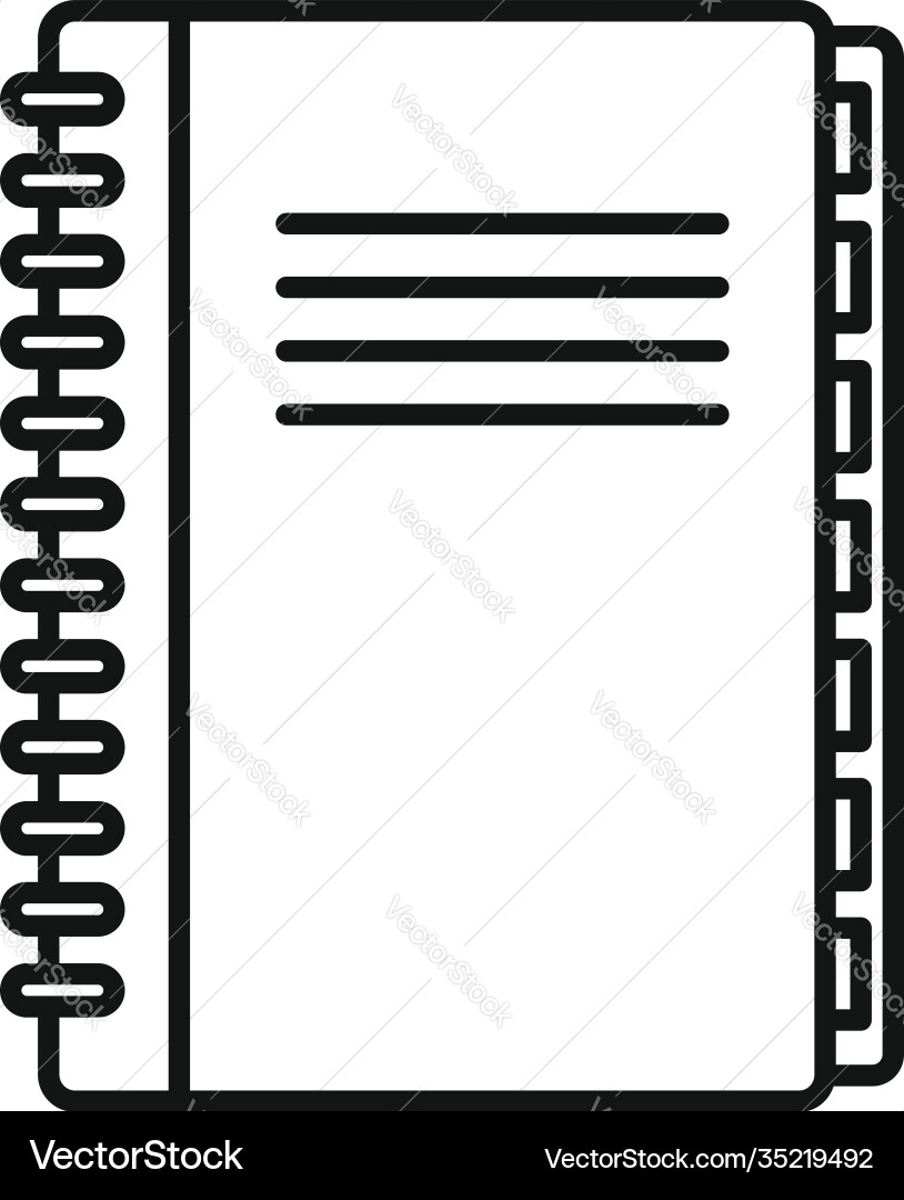Room service book icon outline style Royalty Free Vector
