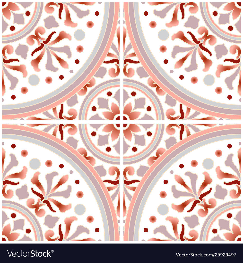 Floral tile pattern Royalty Free Vector Image - VectorStock