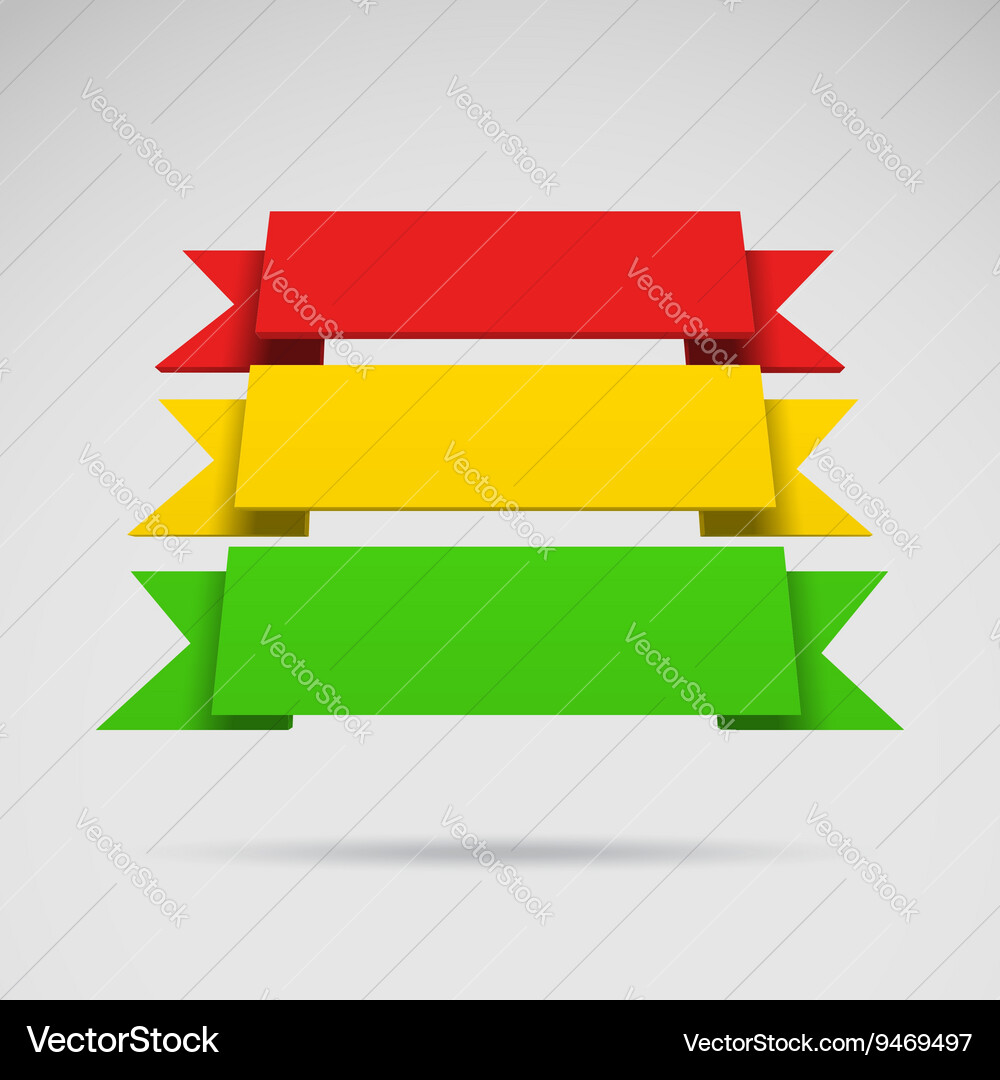 Infographic 3d colorful ribbons Royalty Free Vector Image