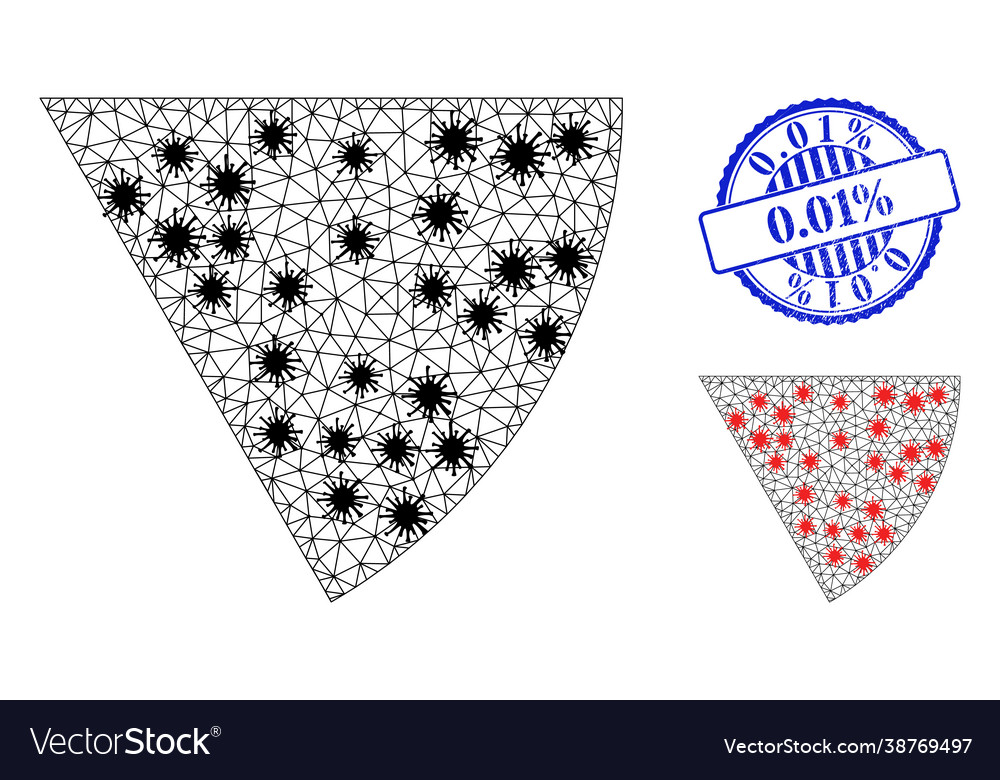 Triangulated mesh circle sector pictograms with Vector Image Triangulated mesh circle sector pictograms with Vector Image