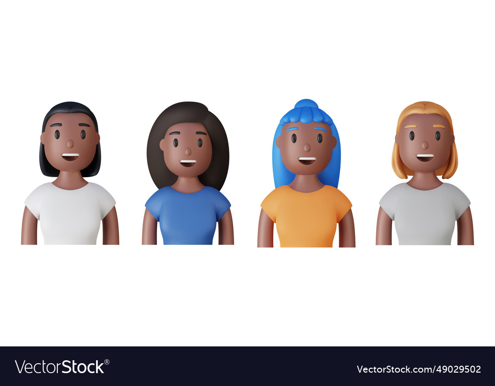 3d characters Royalty Free Vector Image - VectorStock