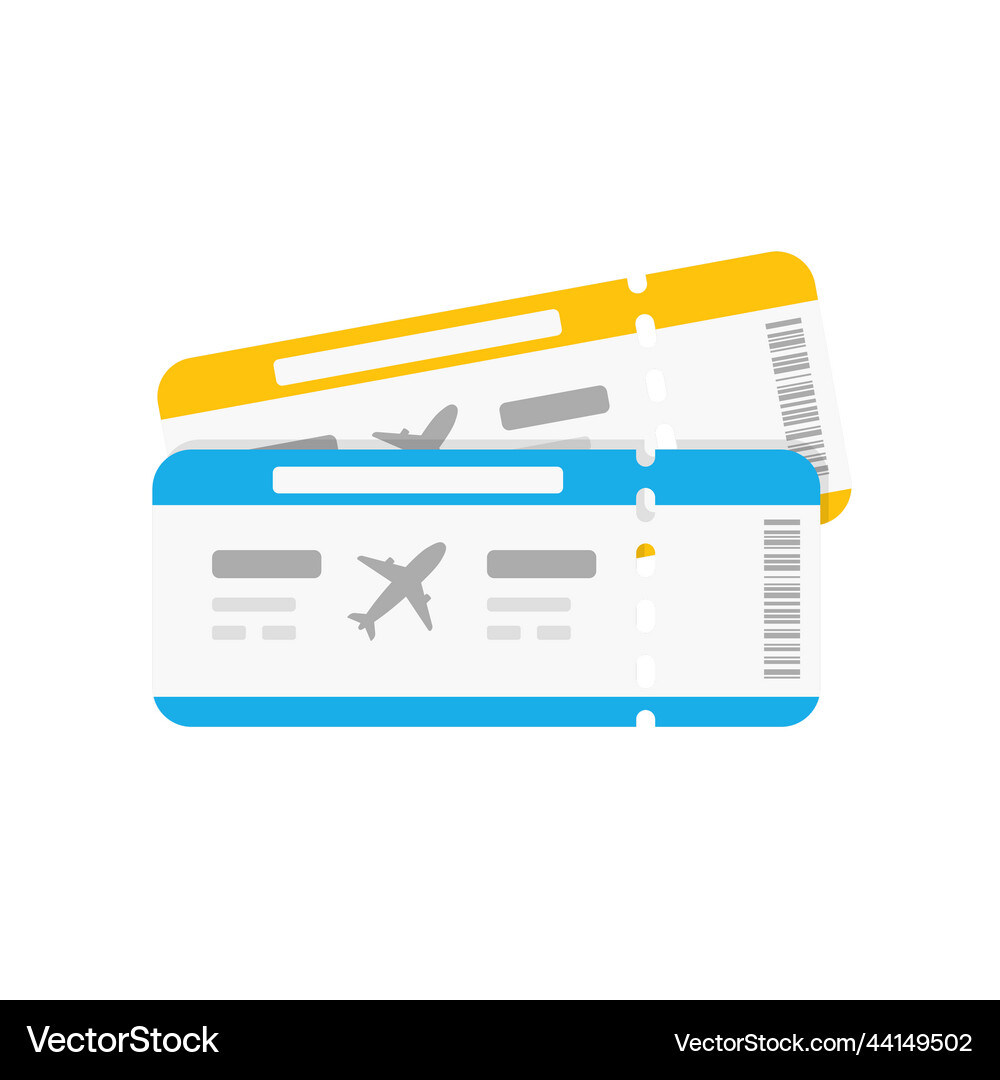 Air ticket specify flight details and travel time Vector Image