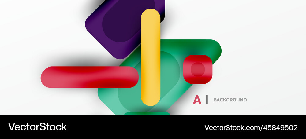 Colorful geometric shapes lines squares Royalty Free Vector