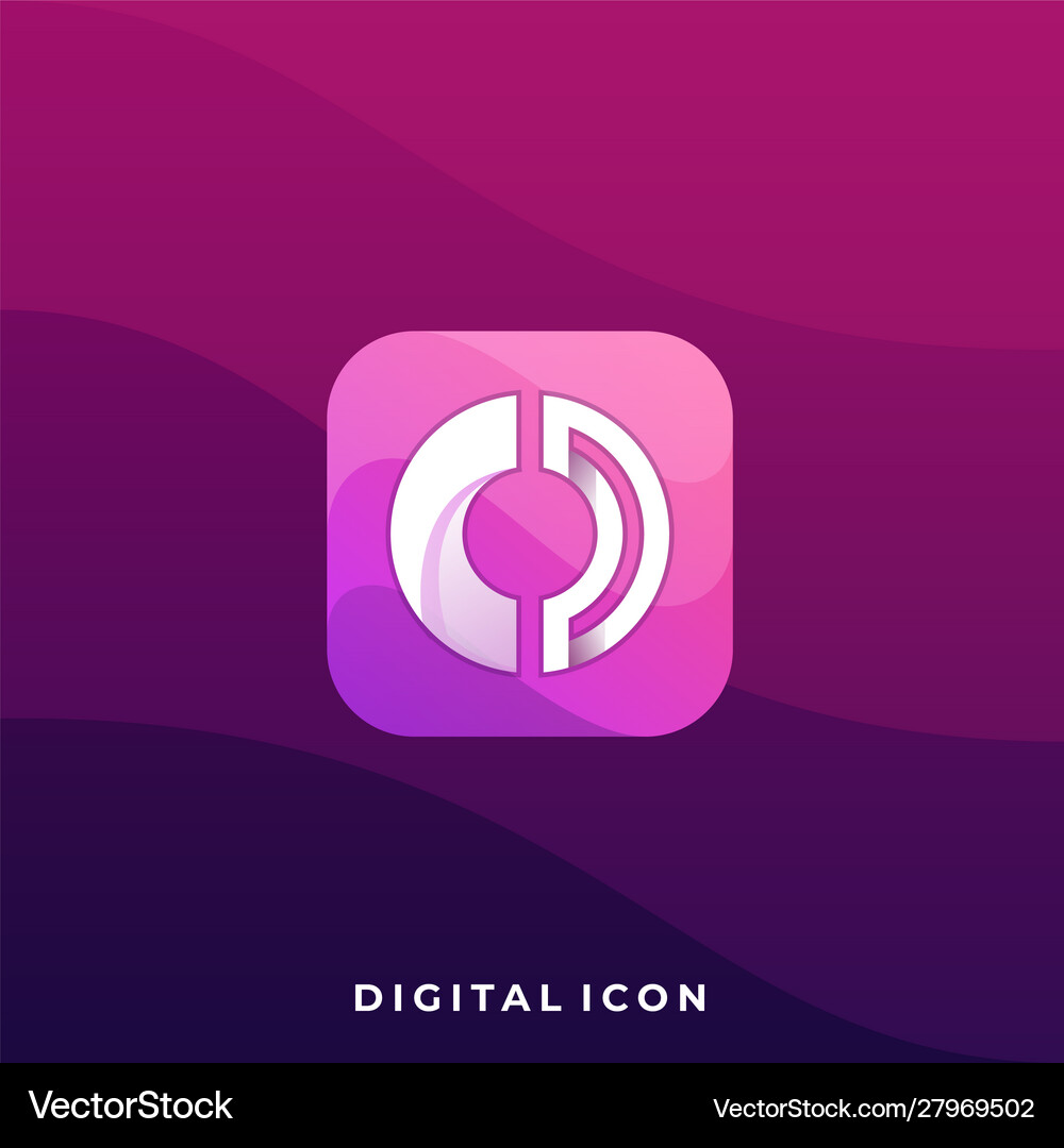 Digital media icon colorful design template Vector Image