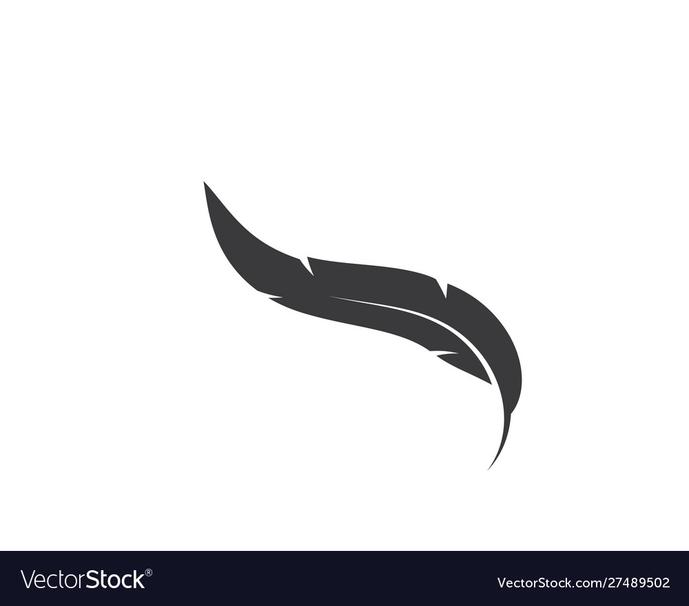 Feather icon template Royalty Free Vector Image