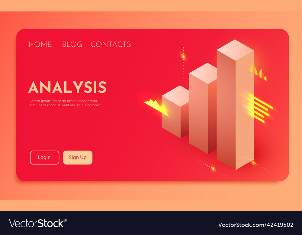 Financial analytics concept candlestick chart Vector Image