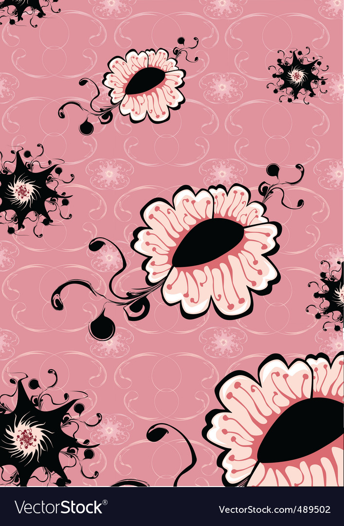 Funky flowers Royalty Free Vector Image - VectorStock