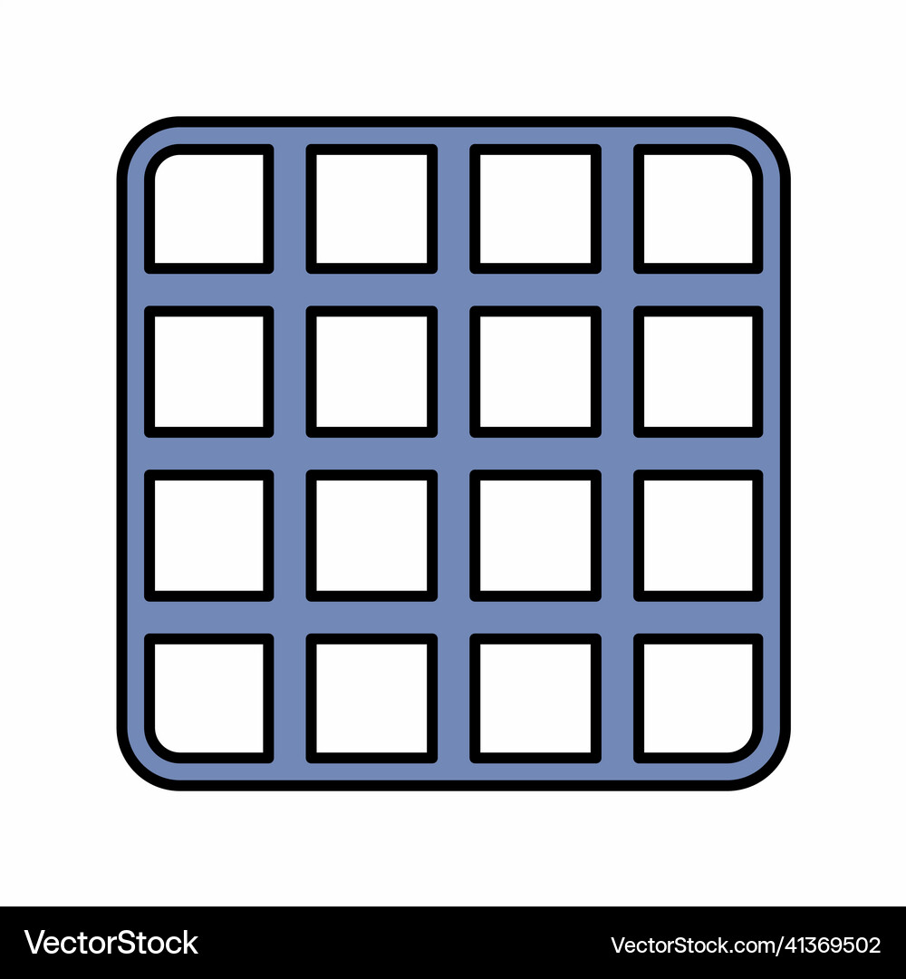 Icon of grid - dark blue style Royalty Free Vector Image