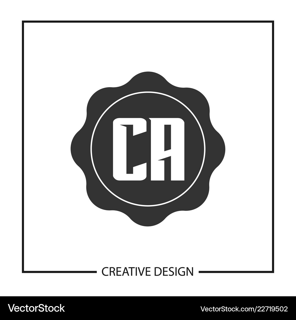 Initial letter ca logo template design Royalty Free Vector