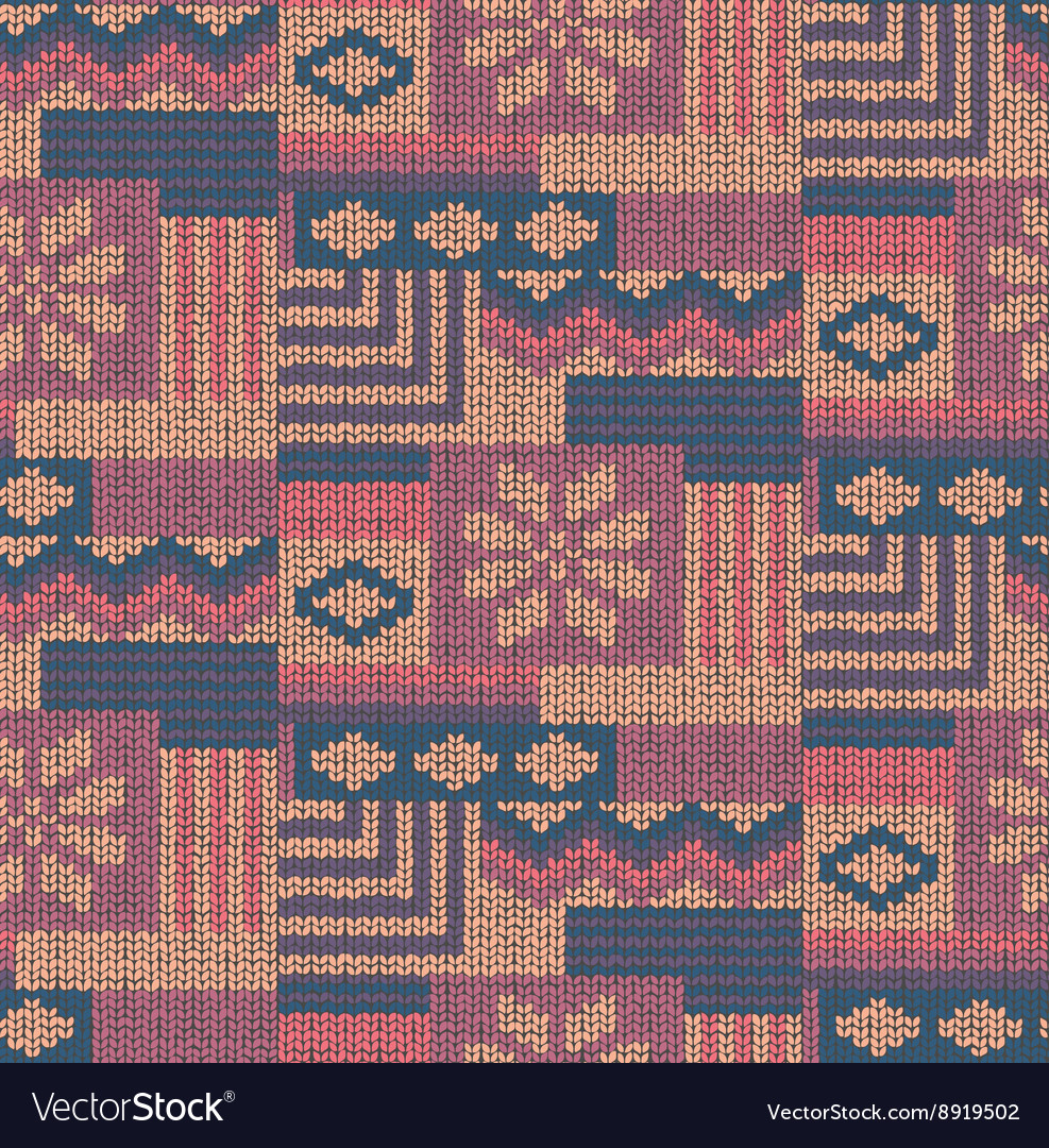 Knit seamless pattern Royalty Free Vector Image