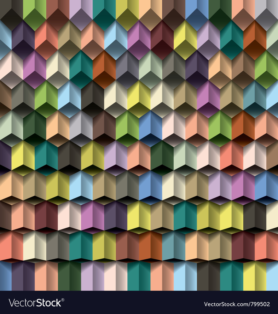 Multicolor cube background Royalty Free Vector Image