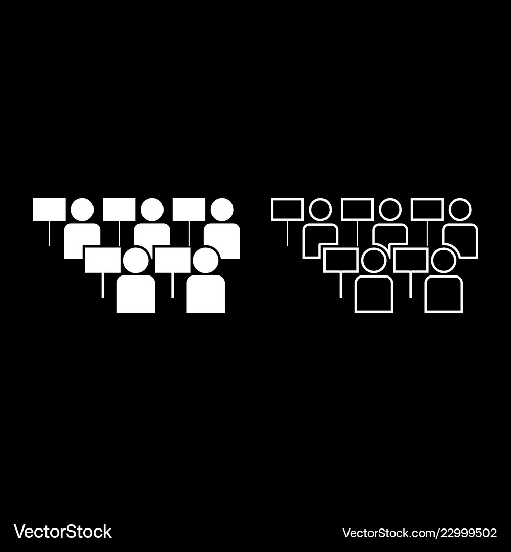 Protest concept demonstration crowd of protesters Vector Image