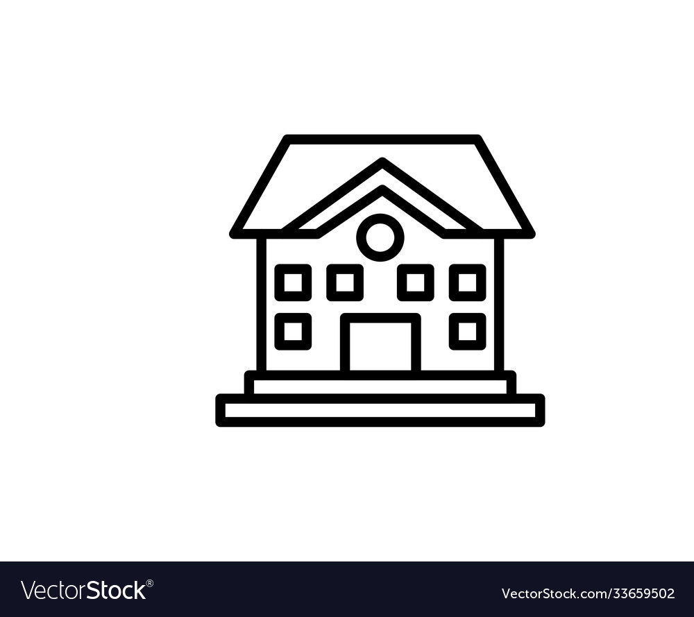 School line icon Royalty Free Vector Image - VectorStock