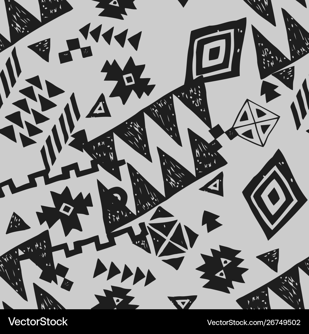 Seamless ethnic pattern tribal abstract Royalty Free Vector