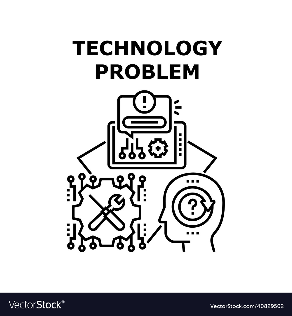 Technology problem icon Royalty Free Vector Image