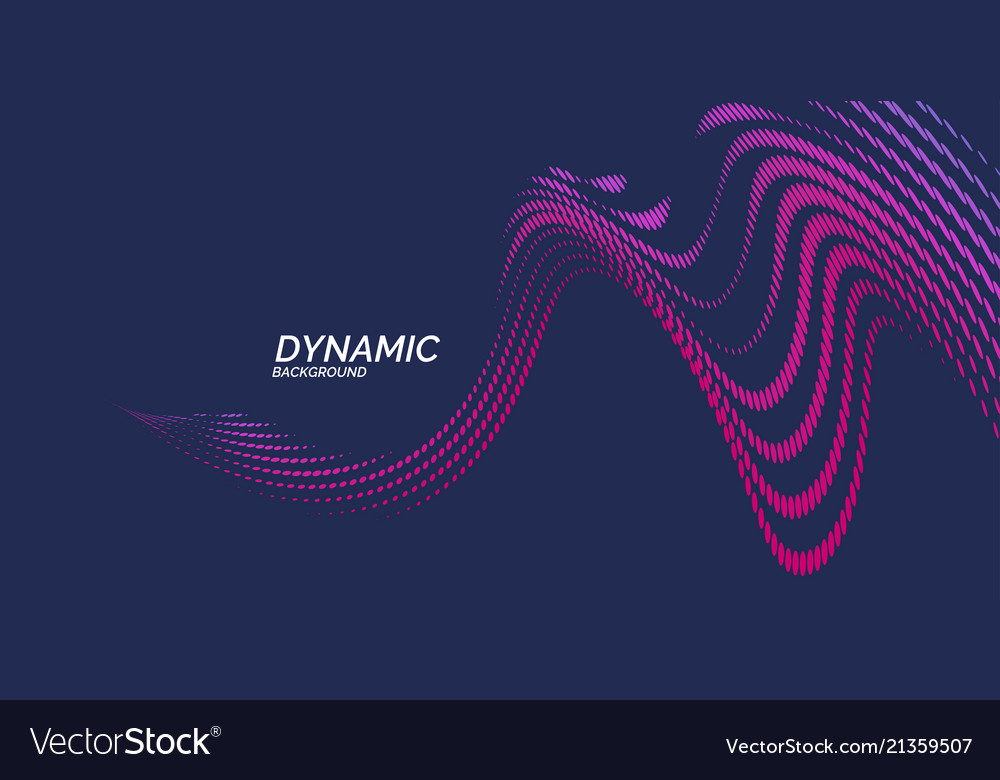 Bright abstract background with a dynamic waves Vector Image