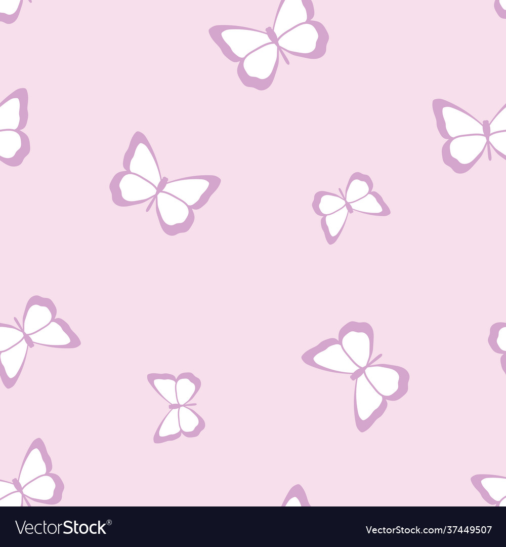 Butterfly cute seamless repeat pattern design Vector Image