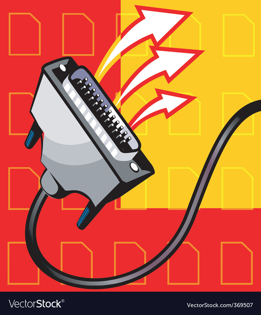 Data cable Royalty Free Vector Image - VectorStock