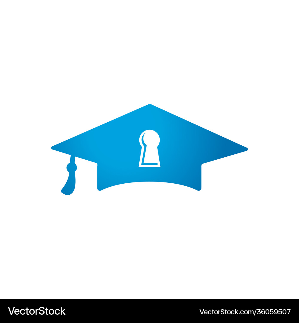Education security logo design concept Royalty Free Vector