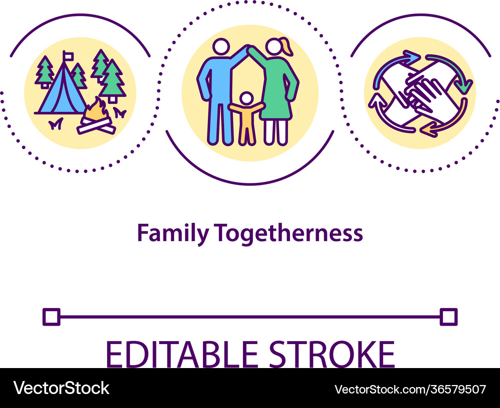 Family togetherness concept icon Royalty Free Vector Image