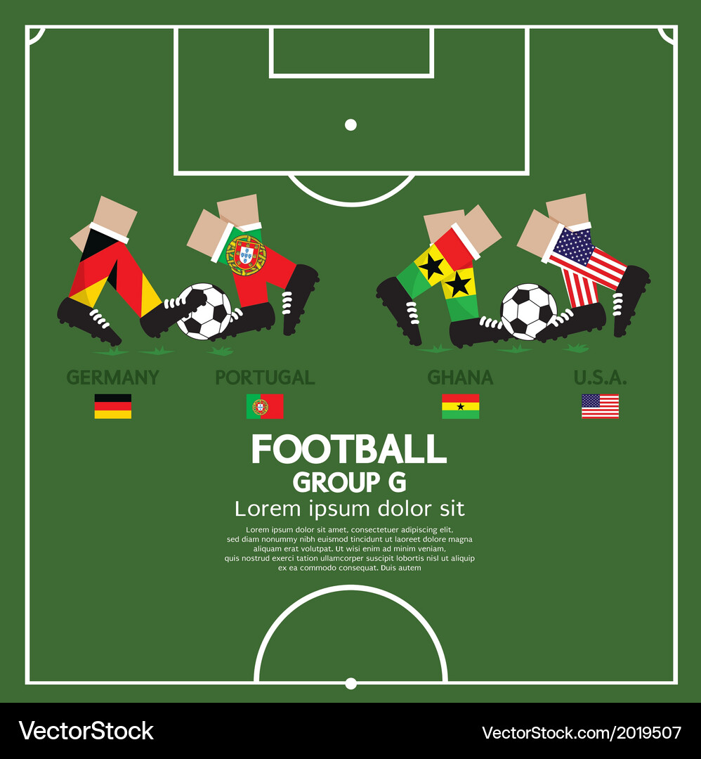 Group g 2014 football tournament Royalty Free Vector Image