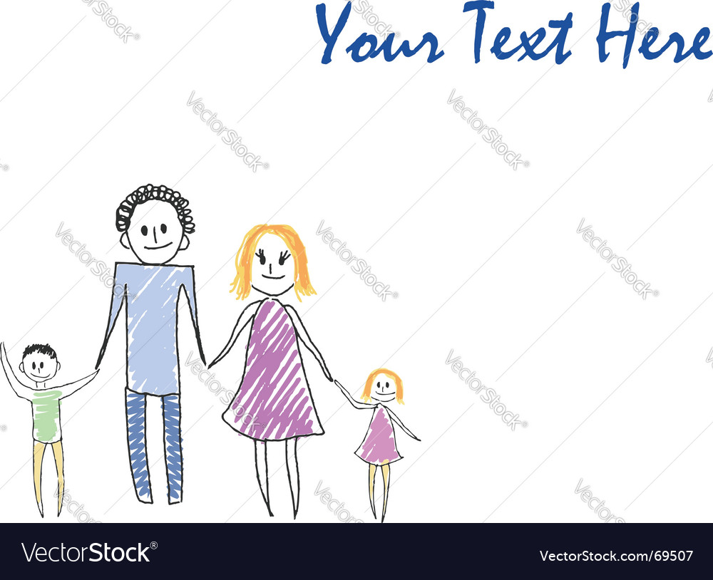 Happy family Royalty Free Vector Image - VectorStock