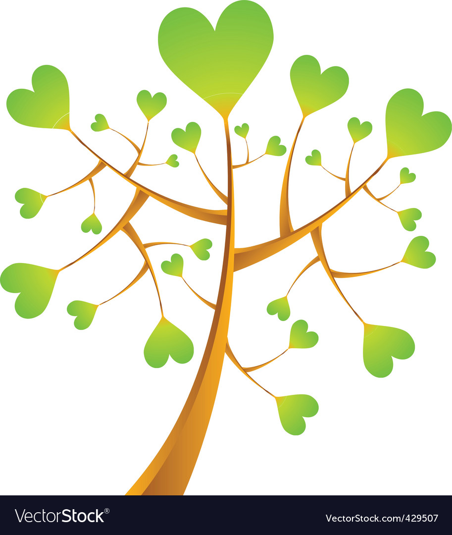 Heart tree Royalty Free Vector Image - VectorStock