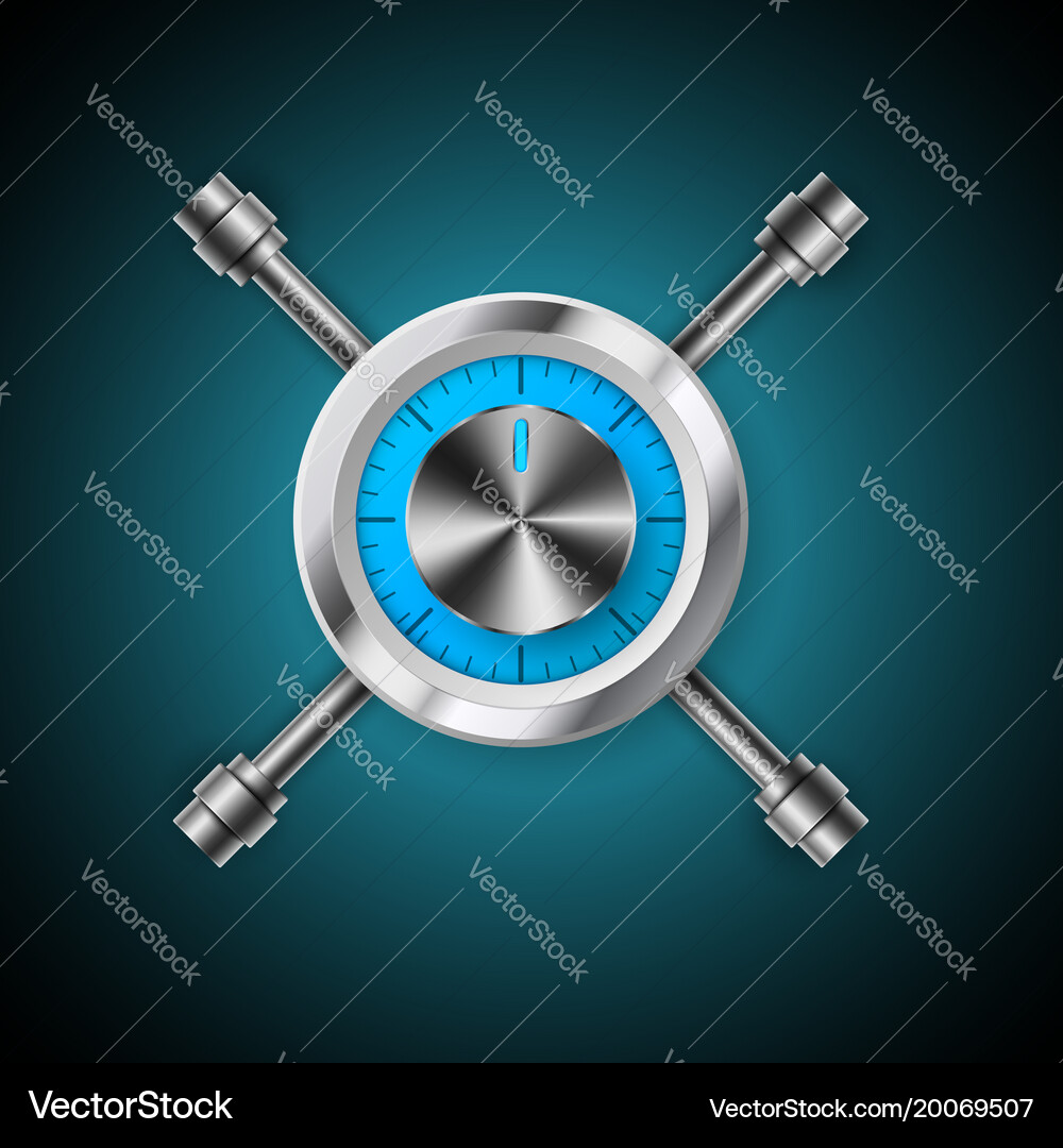 Safe key lock icon business infographic Royalty Free Vector
