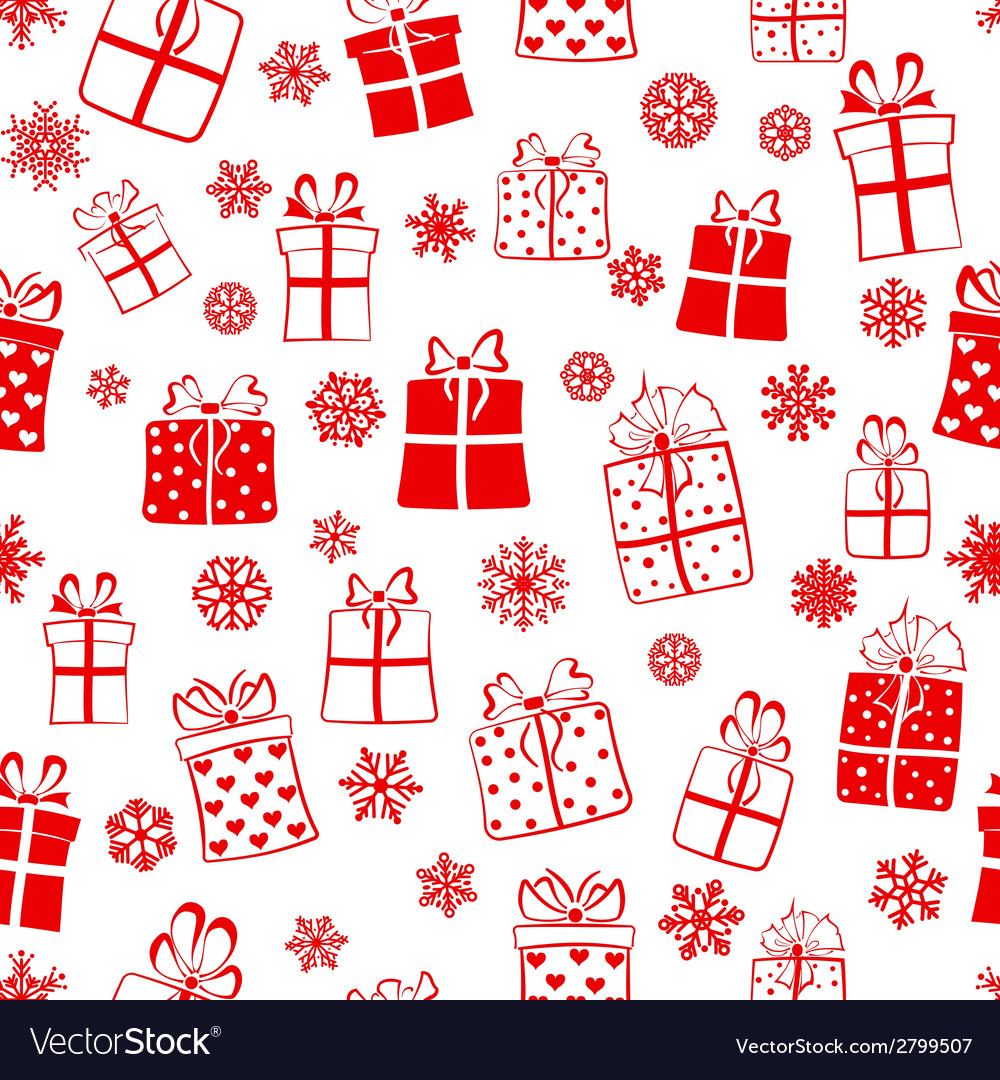 Seamless pattern gift boxes Royalty Free Vector Image