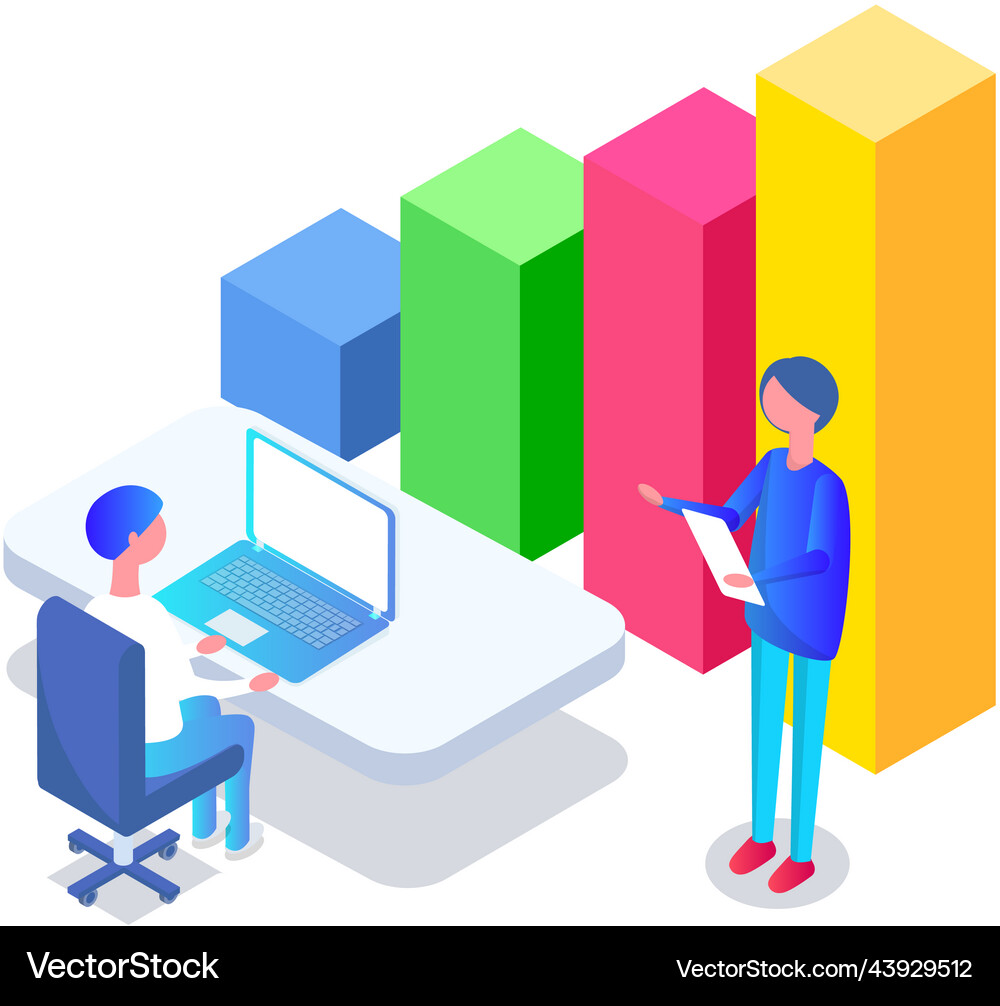 Business people communicating in office discuss Vector Image