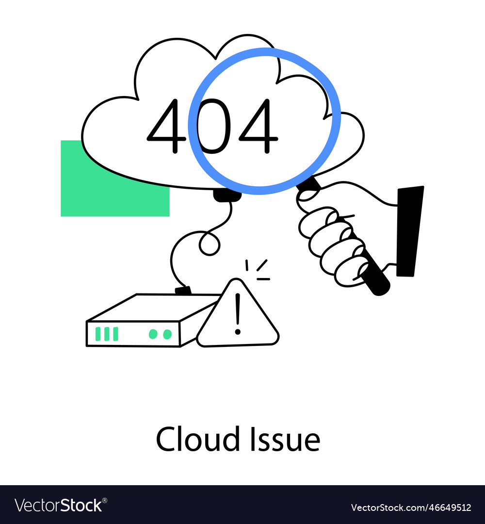 Cloud Issue Royalty Free Vector Image Vectorstock 