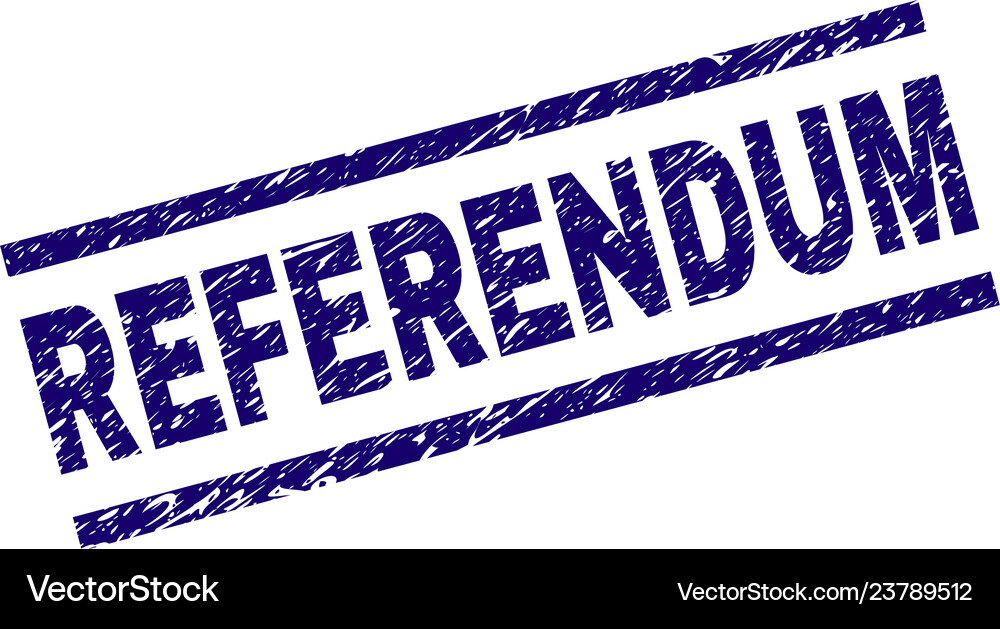 Grunge textured referendum stamp seal Royalty Free Vector