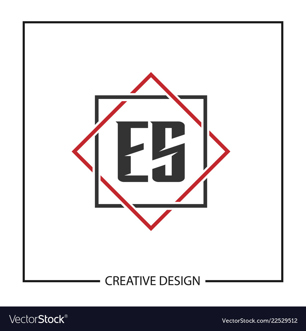 Initial letter es logo template design Royalty Free Vector