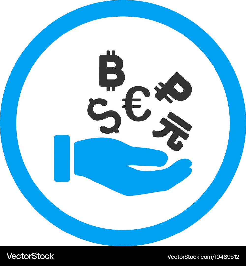 International investment rounded icon Royalty Free Vector