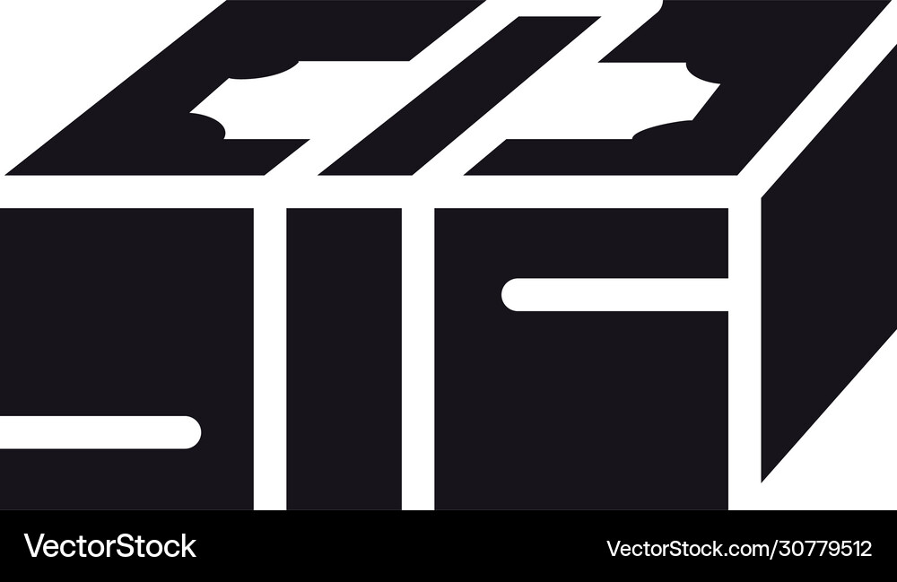 Wad money icon silhouette style Royalty Free Vector Image