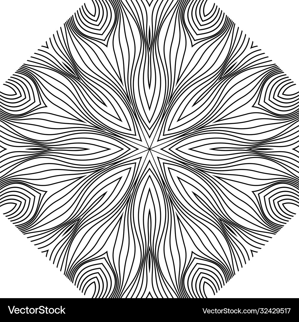 Abstract mosaic hand drawn line art mandala Vector Image