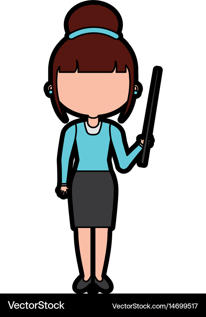 Beautiful teacher avatar icon Royalty Free Vector Image